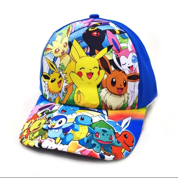 Pokemon | Accessories | Blue Multicolored Pokmon Adjustable Cap With ...